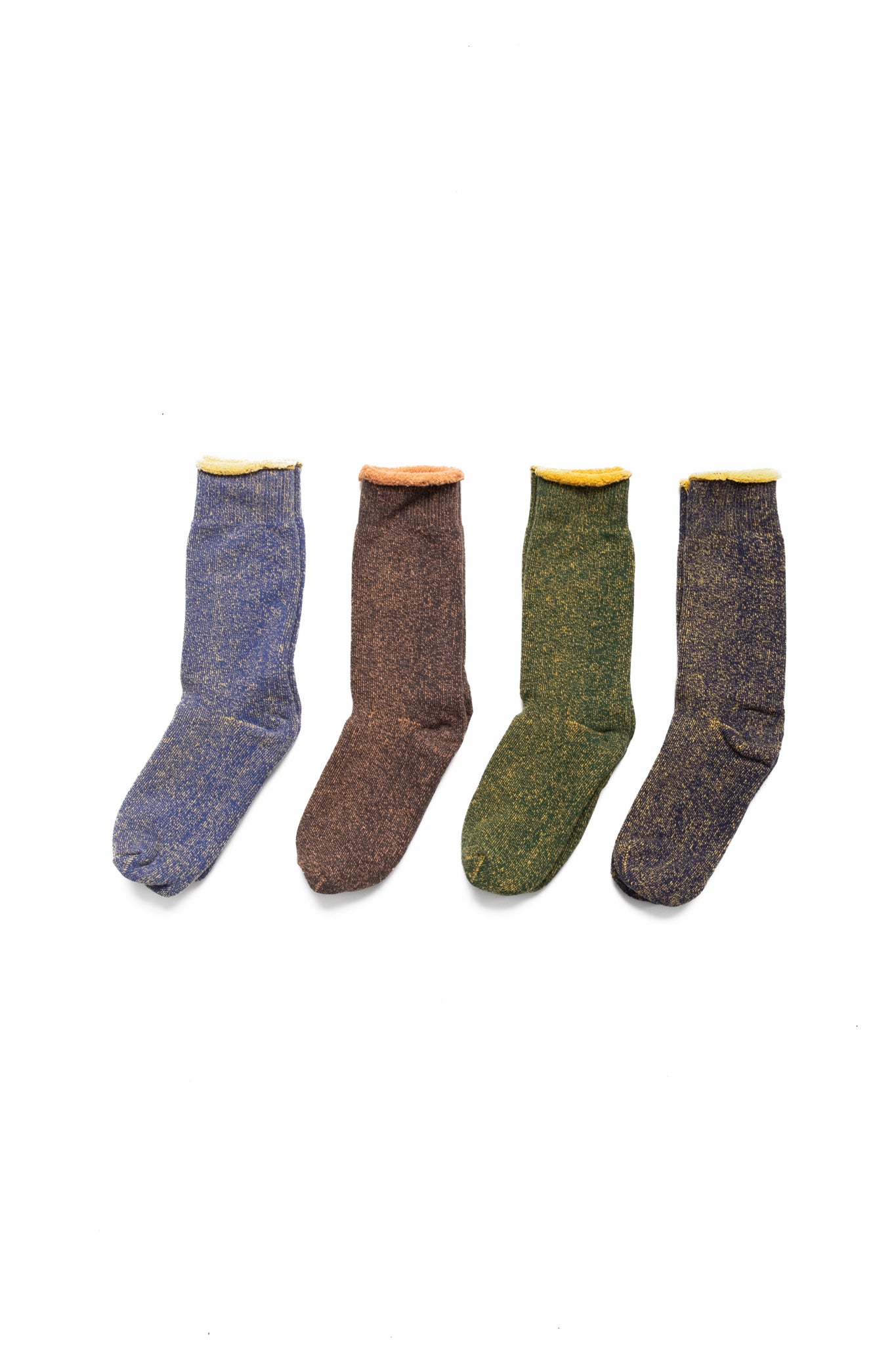 ROTOTO Reversible Pile Socks – BLUE IN GREEN SOHO