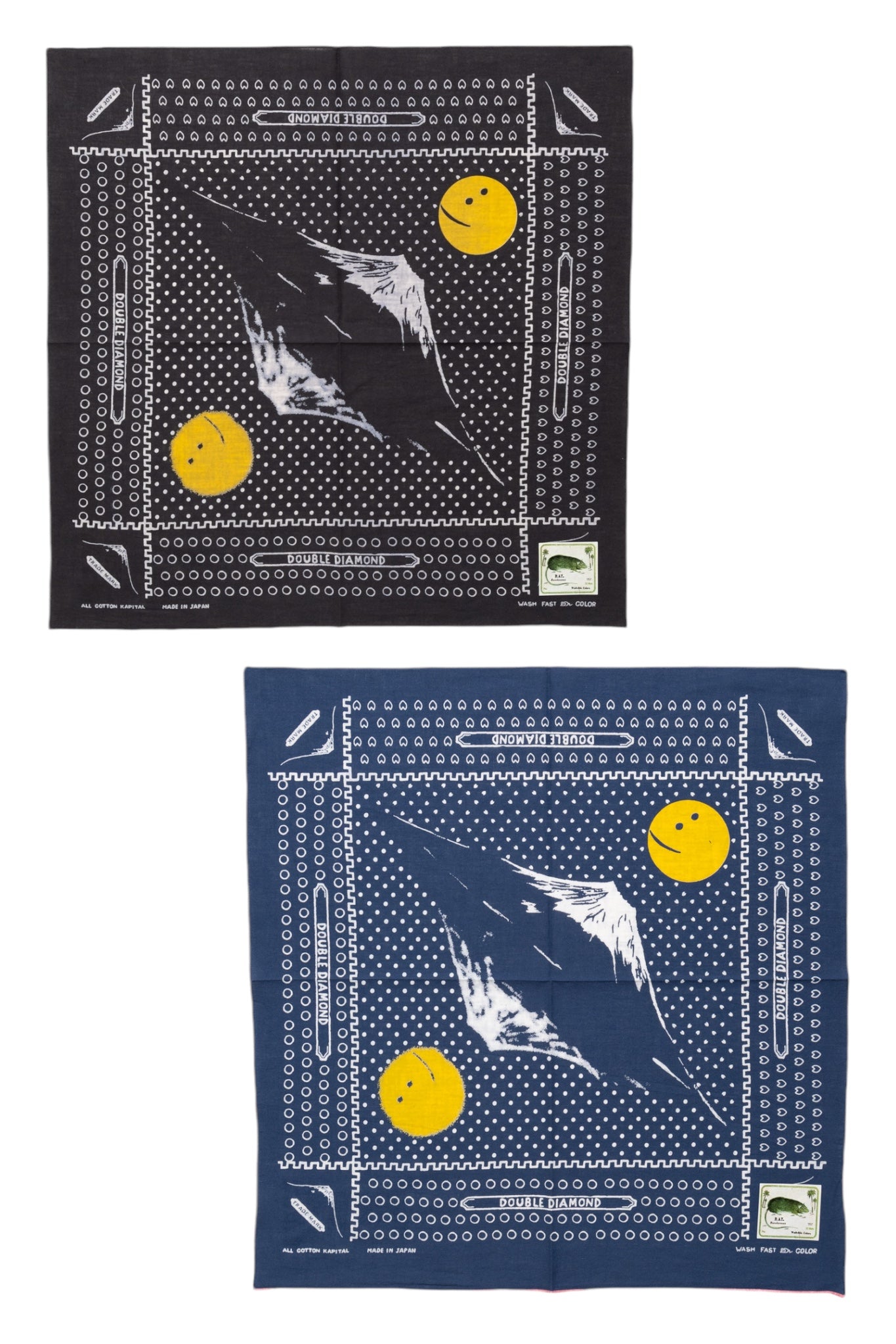 Kapital Fastcolor Selvedge Bandana (Mirrored Fuji PROFILE RAINBOWY ...